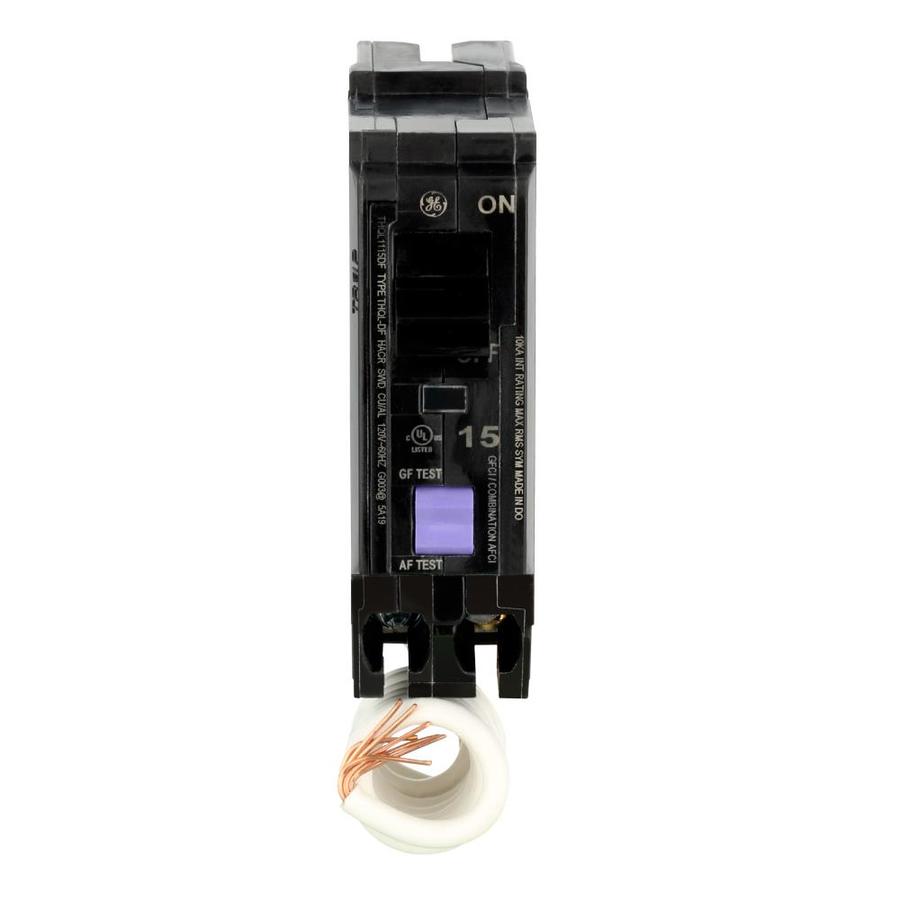 GE Q-Line THQL 15-Amp 1-Pole Dual Function Afci/Gfci Circuit Breaker in ...
