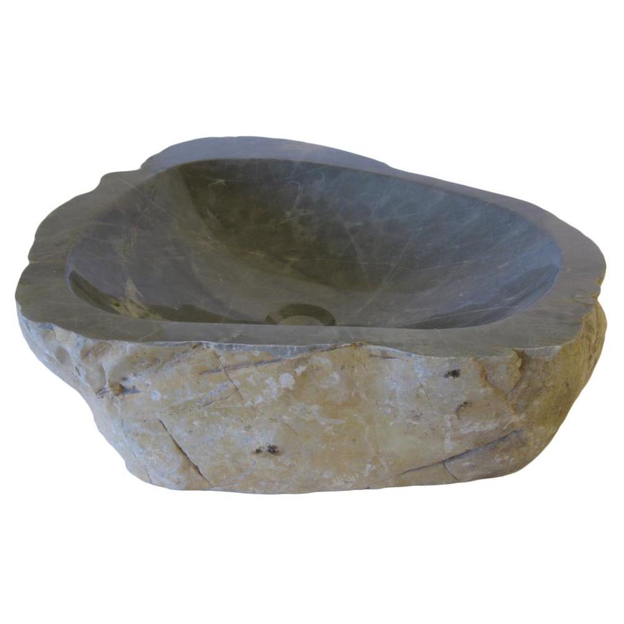 Novatto Cobble Multicolor Stone Vessel Irregular Bathroom Sink at Lowes.com