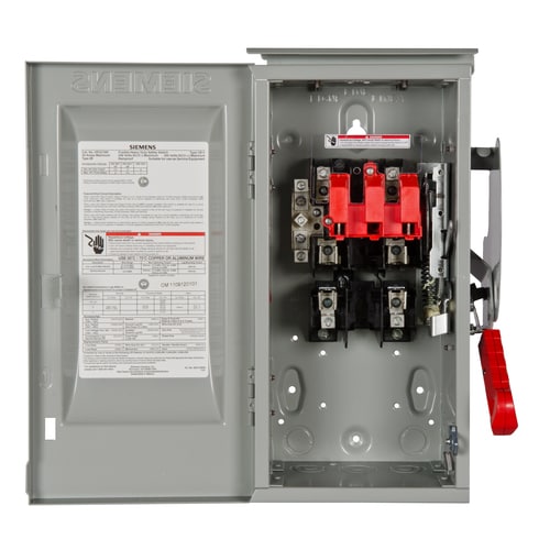 Siemens 30-Amp 2-Pole Fusible Heavy-Duty Safety Switch Disconnect in ...