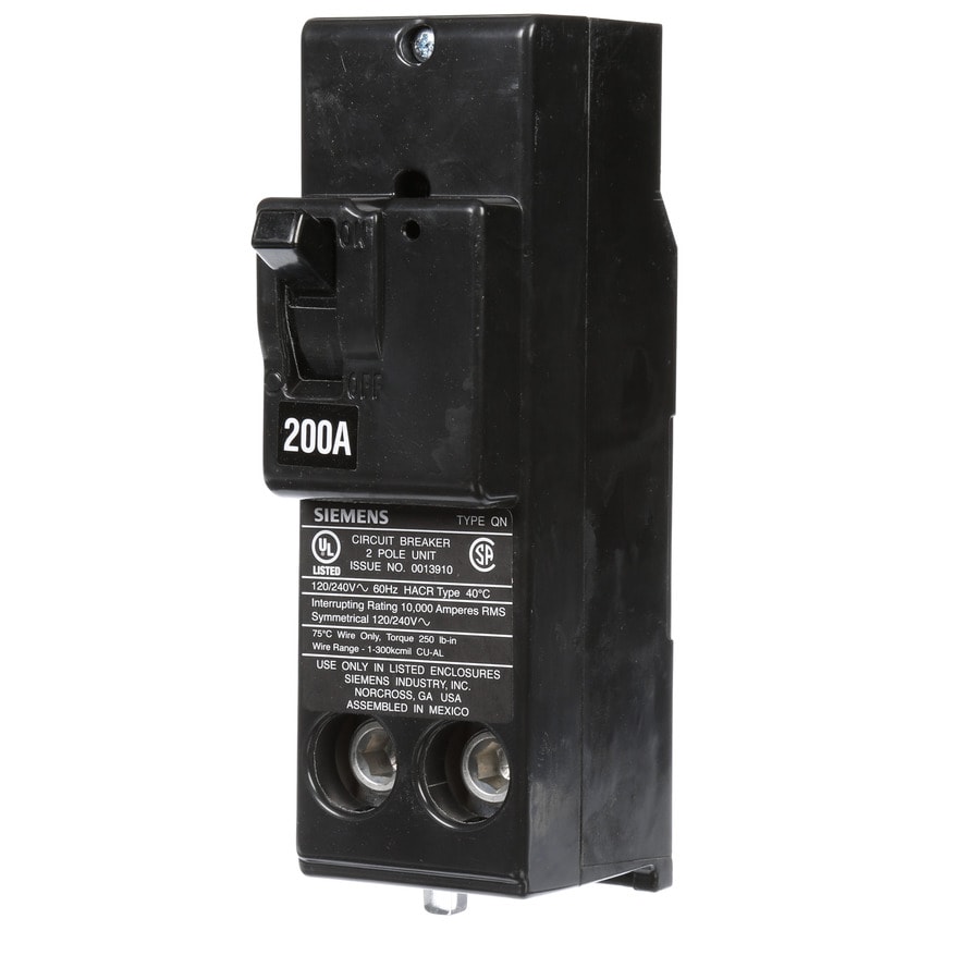 Siemens QP 200-Amp 2-Pole Main Circuit Breaker in the Circuit Breakers ...