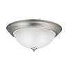 Kichler 15.25-in Brushed Nickel Transitional Flush Mount Light at Lowes.com