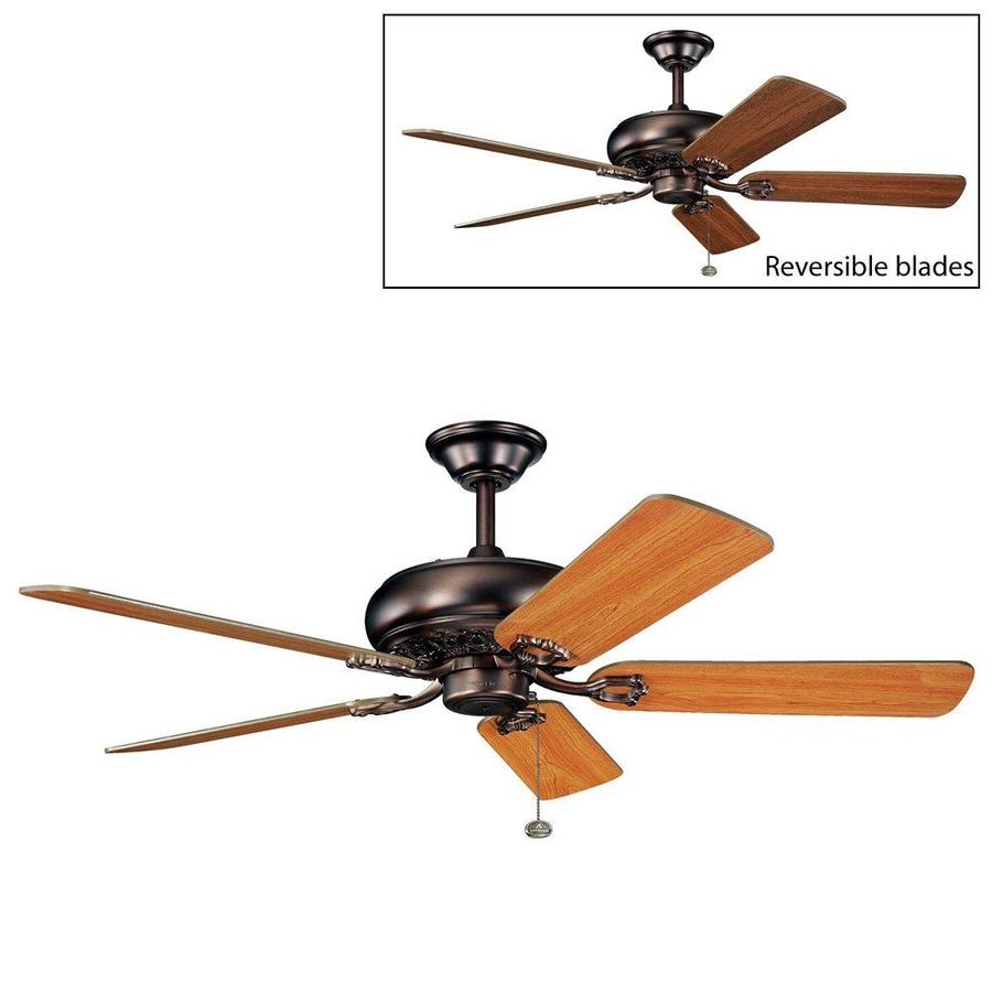 Kichler 52-in Brushed Steel Indoor Ceiling Fan (5-Blade) at Lowes.com