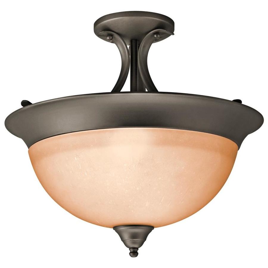 Kichler 15.25-in Olde Bronze Traditional Semi-flush Mount Light at ...