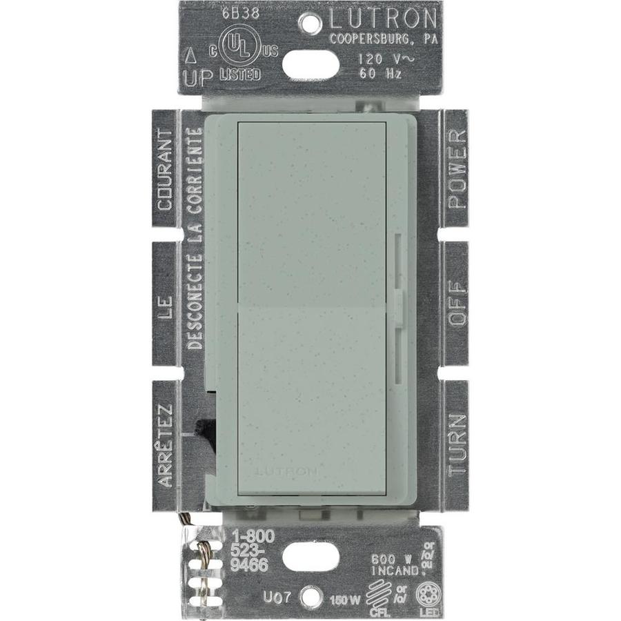 Lutron Diva Single-Pole/3-Way Bluestone LED Rocker Light Dimmer in the ...