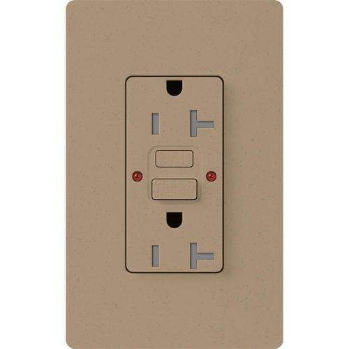 Lutron Claro Mocha Stone 20-Amp Decorator Tamper Resistant Outlet GFCI ...