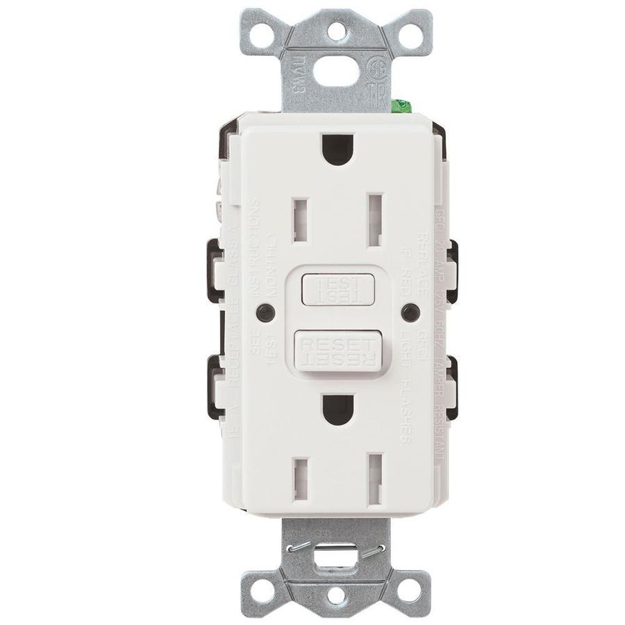 Lutron Claro Snow 15-Amp Decorator Tamper Resistant GFCI Residential ...