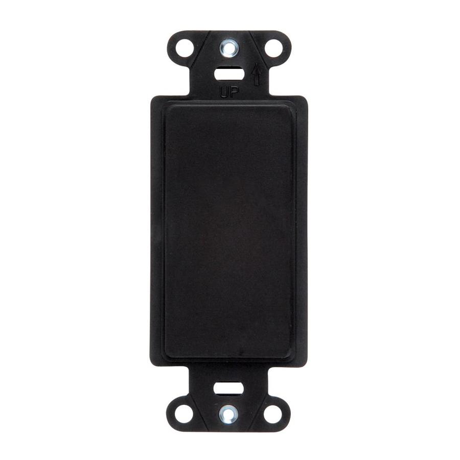 Legrand 1-Gang Black Single Decorator Standard Wall Plate Insert in the ...