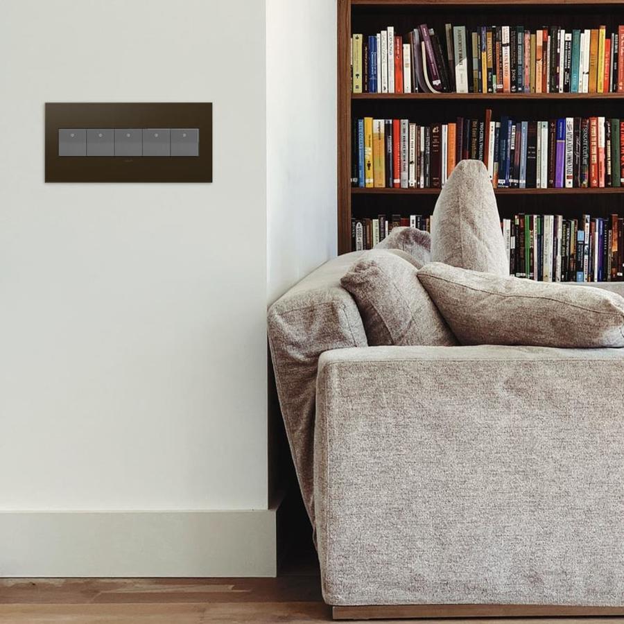 Legrand adorne 5-Gang Bronze Square Screwless Specialty Wall Plate in ...