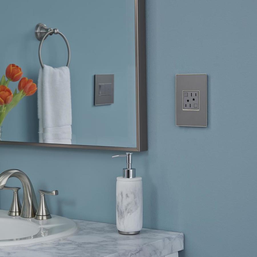 Legrand adorne Magnesium 15-Amp Square Tamper Resistant GFCI ...