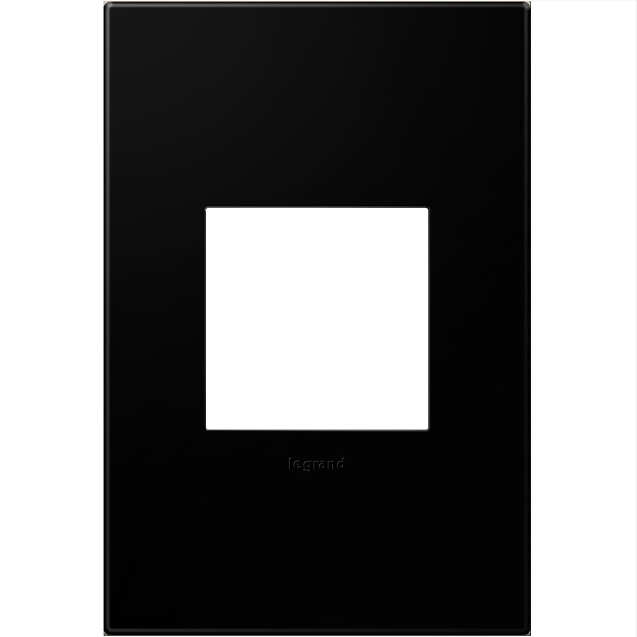 Legrand adorne 1-Gang Black Ink Square Screwless Specialty Wall Plate ...