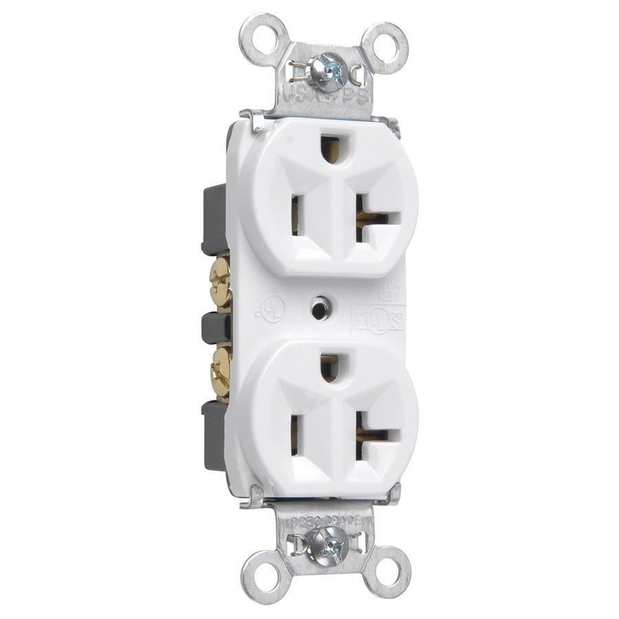 Legrand White 20-Amp Duplex Outlet Commercial in the Electrical Outlets ...