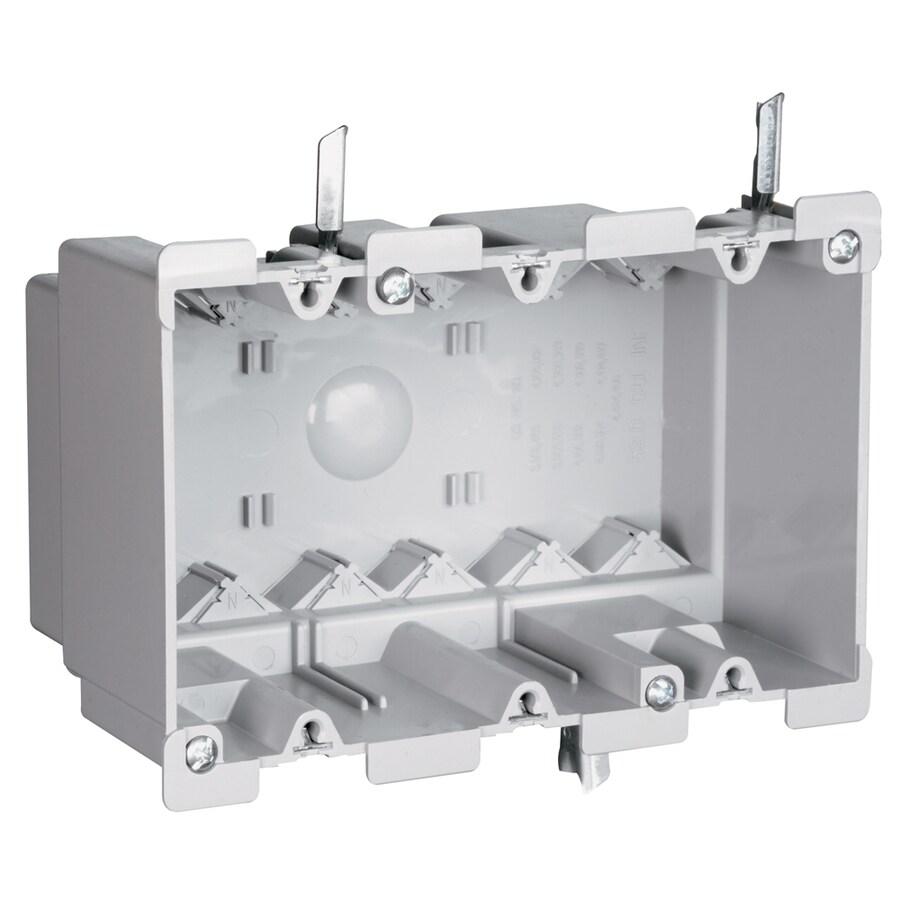 Pass & Seymour/Legrand 3-Gang White Plastic Interior Old Work Standard ...