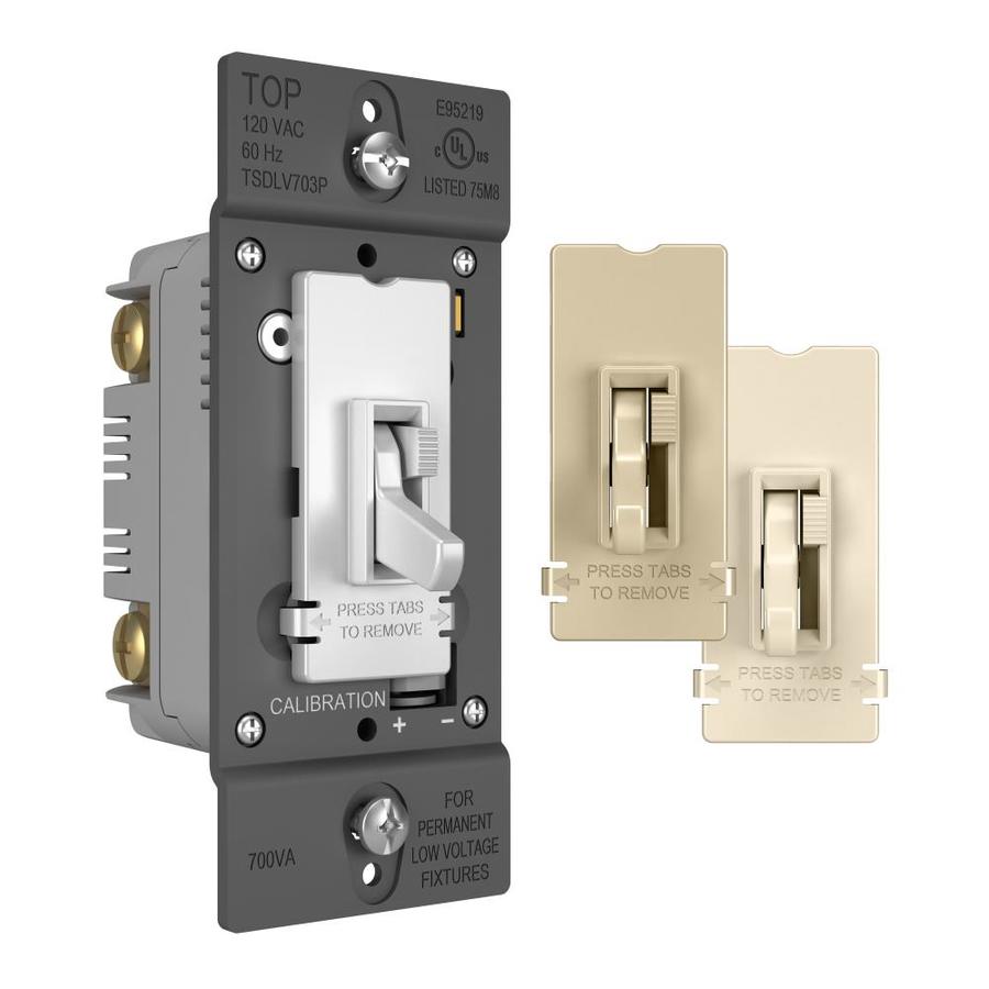 Legrand Toggle Slide Single-Pole/3-Way White/Light Almond/Ivory Toggle ...
