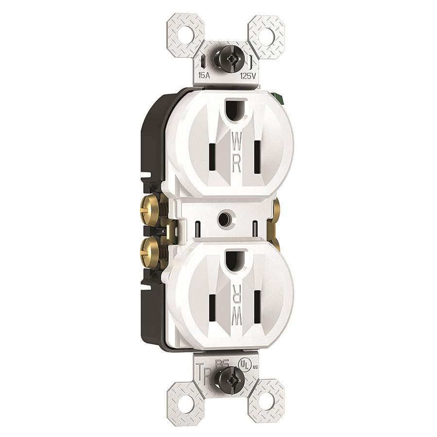 Legrand White 15-Amp Duplex Tamper Resistant Weather Resistant ...