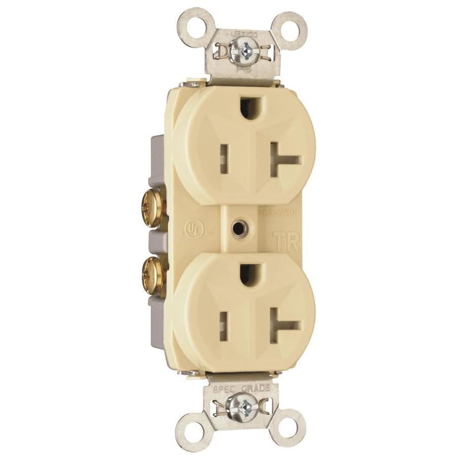 Legrand Ivory 20-Amp Duplex Outlet Commercial at Lowes.com