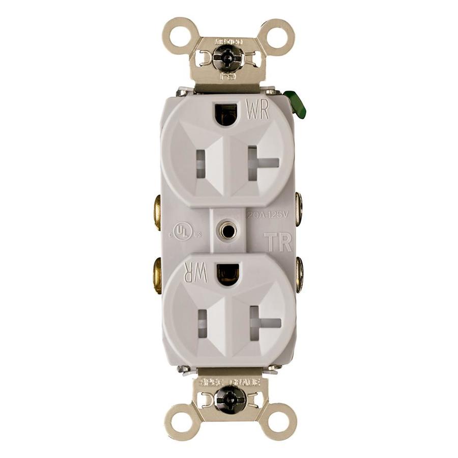 Legrand Gray 20-Amp Duplex Tamper Resistant Weather Resistant Outlet ...