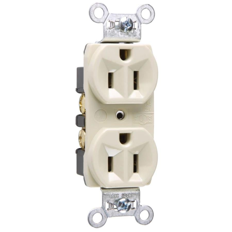 Legrand Ivory 15-Amp Duplex Outlet Commercial Outlet in the Electrical ...