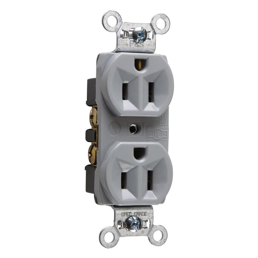 Legrand Gray 15-Amp Duplex Commercial Outlet in the Electrical Outlets ...
