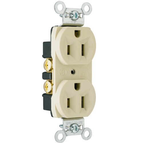 Legrand Ivory 15-Amp Duplex Outlet Commercial (10-Pack) Outlet in the ...
