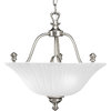 Progress Lighting Renovations 15.62-in W Antique nickel Frosted Glass ...
