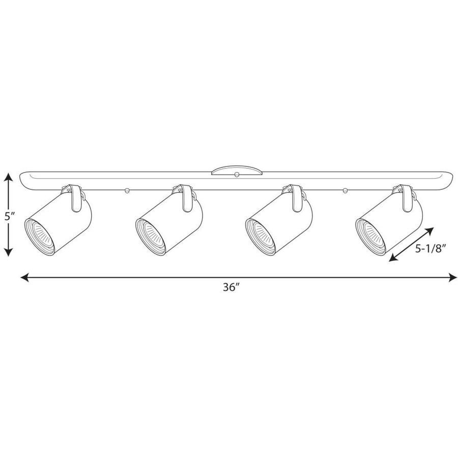 Progress Lighting Directional 4-Light 36-in Brushed Nickel Standard ...