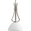 Progress Lighting Rave 7-in Brushed Nickel Mini Etched Glass Cone ...