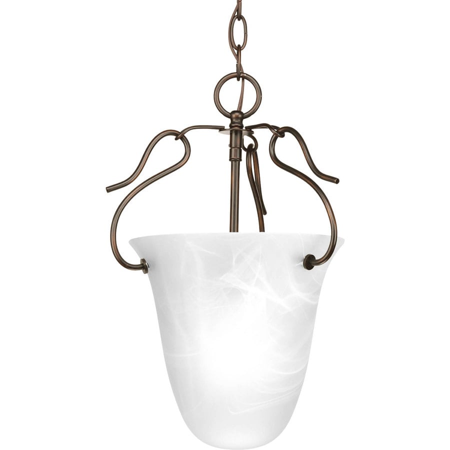 Progress Lighting Bedford 1-Light 10.5-in Antique Bronze Flush Mount ...