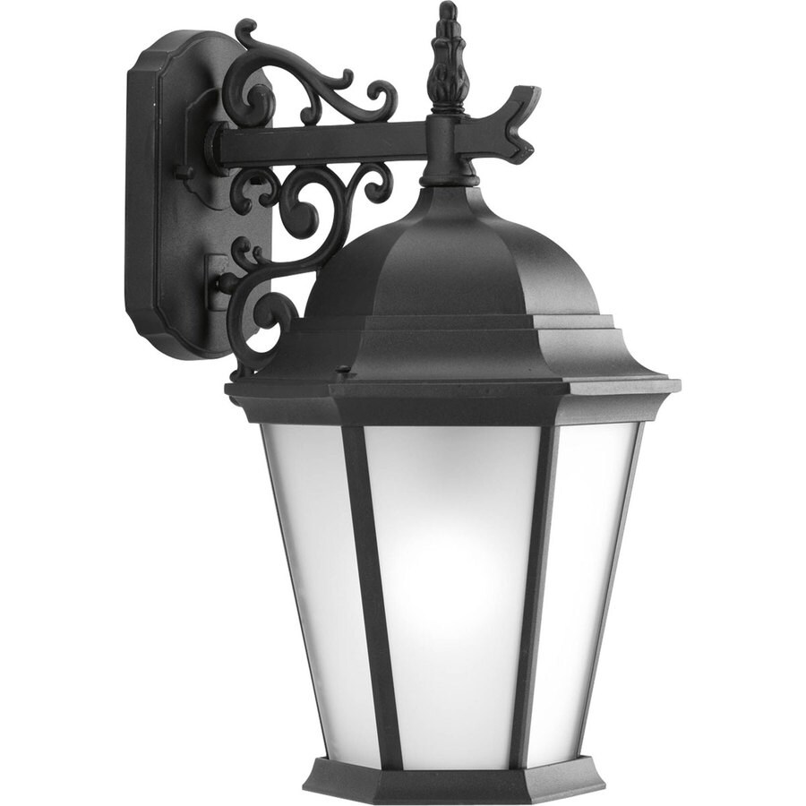 Progress Lighting Welbourne 1-Light 11.4-in Black Outdoor Wall Light at ...
