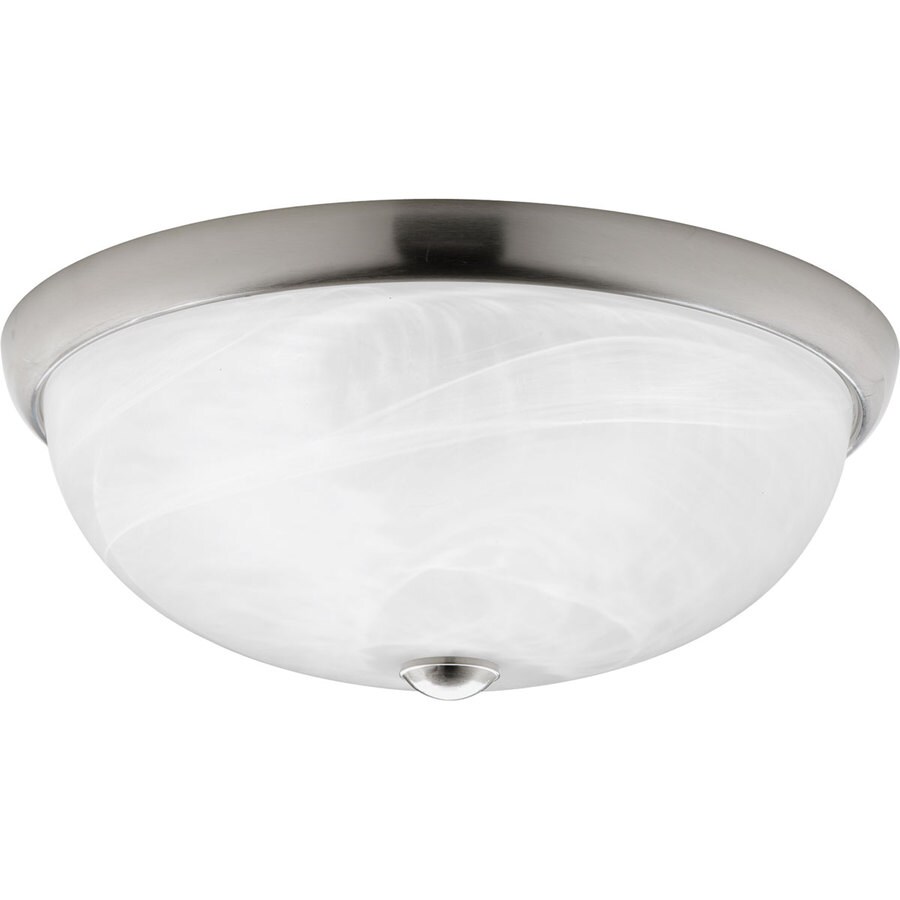 Progress Lighting Random Frosted Glass Flush Mount Fluorescent Light ...
