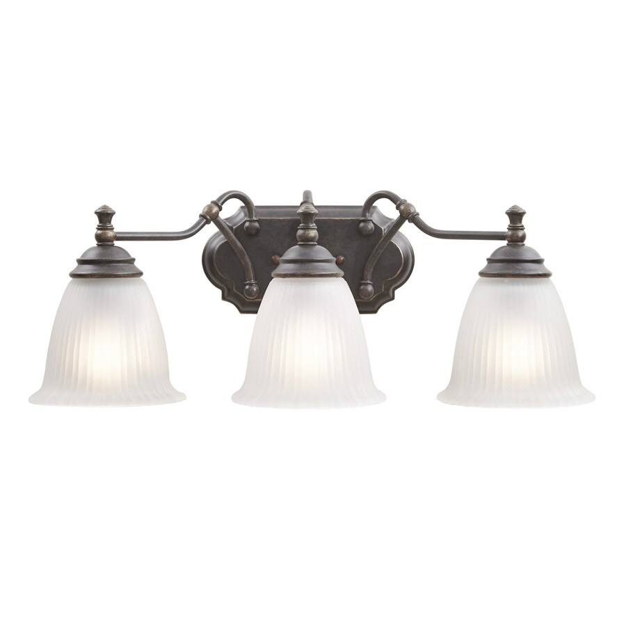 Progress Lighting Renovations 22-in 3-Light Forged Bronze Transitional ...