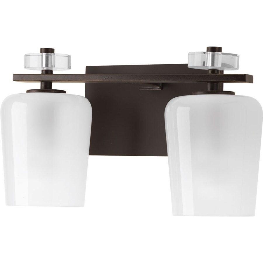 Progress Lighting Indulge 2-Light Bronze Transitional Vanity Light in ...