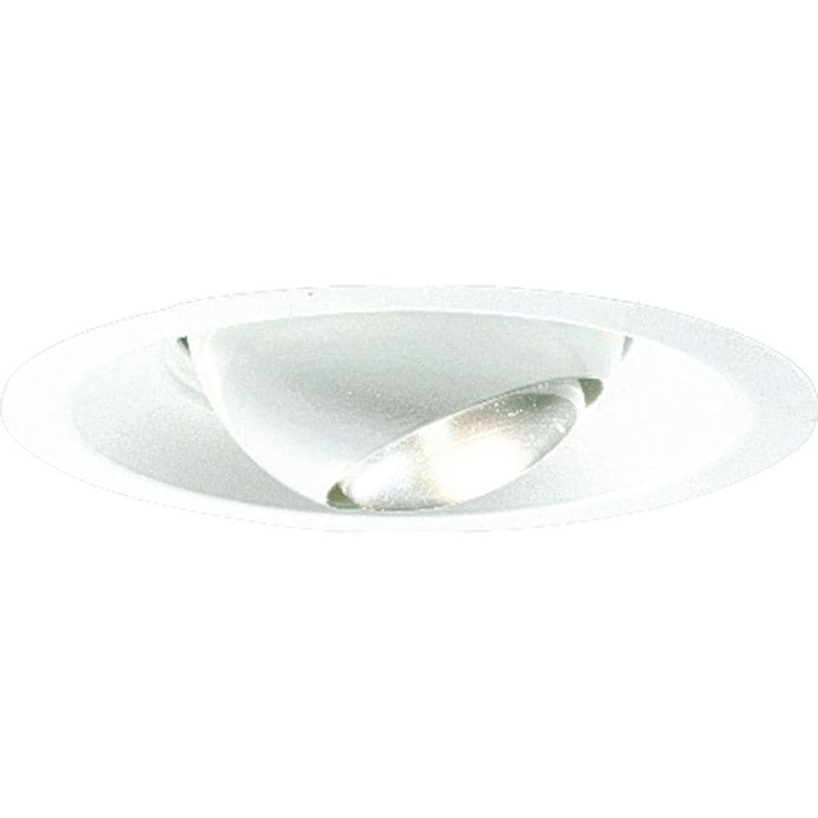 Progress Lighting White Eyeball Recessed Light Trim (Fits Housing ...