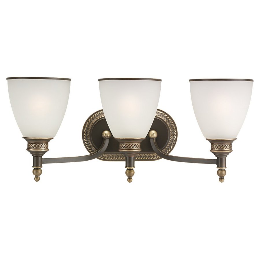 Sea Gull Lighting Laurel Leaf 3-Light Estate Bronze Transitional Vanity ...