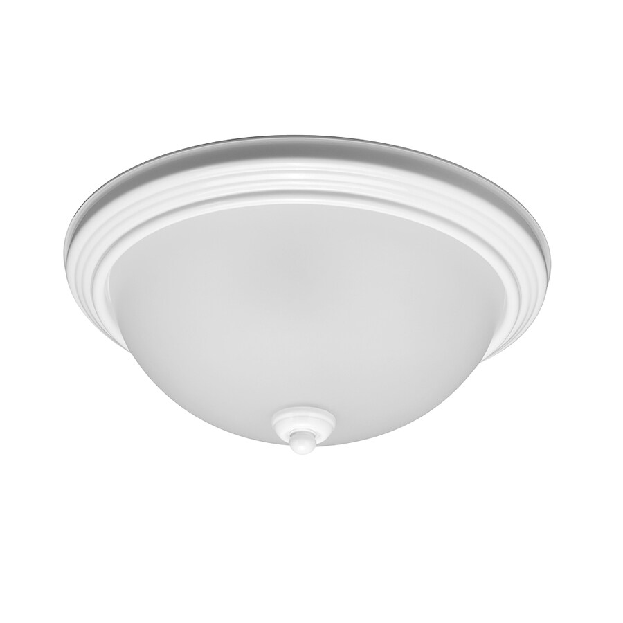 Sea Gull Lighting Ceiling Flush Mount 10.5-in White Flush Mount Light ...