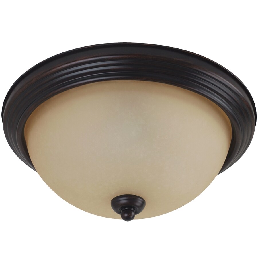 Sea Gull Lighting Ceiling Flush Mount 12.5-in Burnt Sienna Flush Mount ...