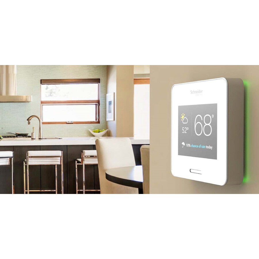 Schneider Electric Air White Thermostat with Wi-Fi Compatibility at ...