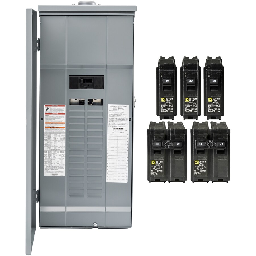 Square D Homeline 200-Amp 30-Spaces 60-Circuit Main Breaker Plug-On ...