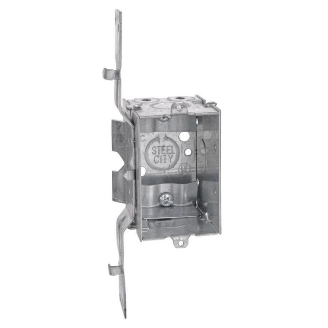 STEEL CITY 1-Gang Silver Metal Old Work Standard Switch/Outlet Wall ... STEEL CITY 1-Gang Silver Metal Old Work Standard Switch/Outlet Wall ...