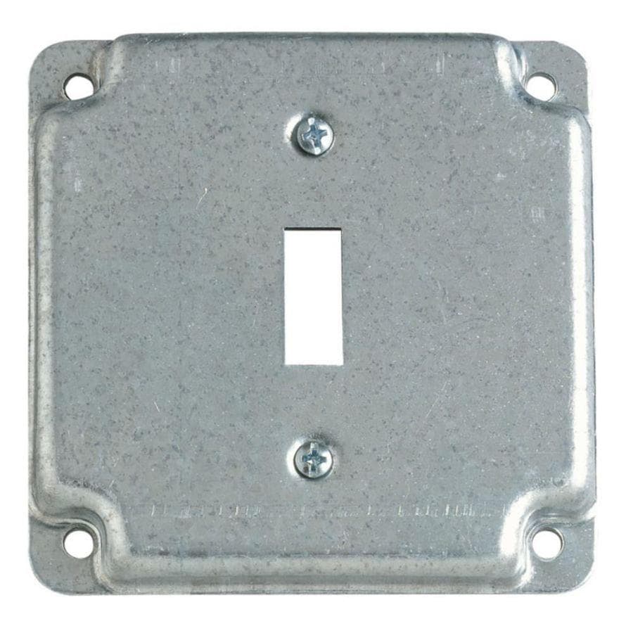 STEEL CITY 1-Gang Square Metal Electrical Box Cover at Lowes.com