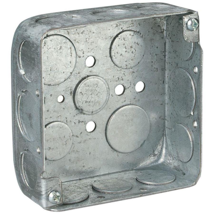 STEEL CITY 21-cu in 2-Gang Metal Square Wall Electrical Box at Lowes.com