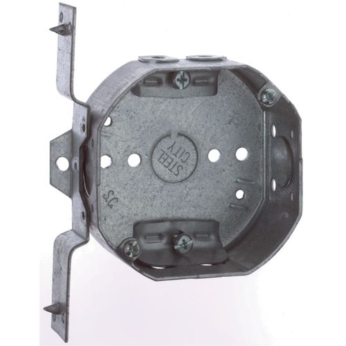 STEEL CITY 1-Gang Silver Metal Old Work Standard Octagonal Ceiling/Wall ... STEEL CITY 1-Gang Silver Metal Old Work Standard Octagonal Ceiling/Wall ...