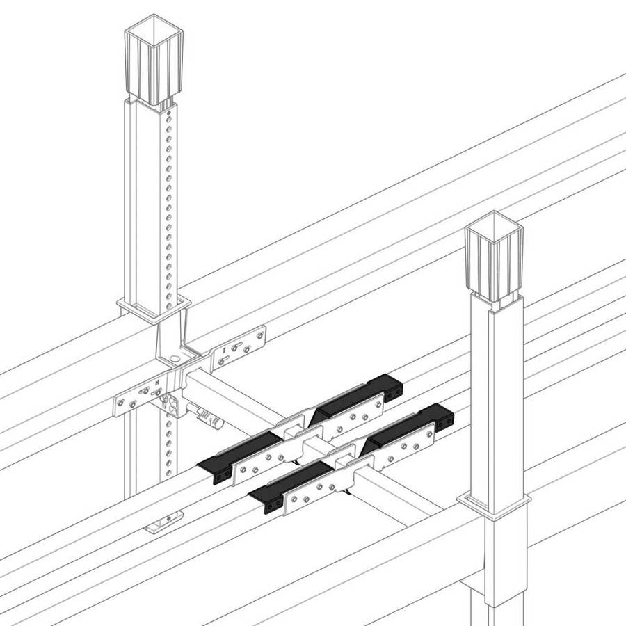 Gatehouse 6-in H x 4-in W Galvanized Steel Wheelchair Ramp Cross Brace ...