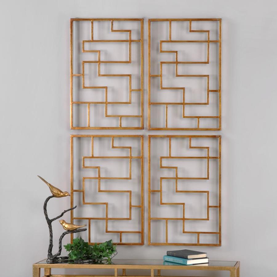 Global Direct Set of 2 Gold Metal Wall Panels at Lowes.com