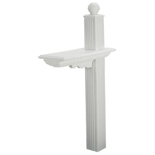 Rubbermaid White Mailbox Manor Post at Lowes.com