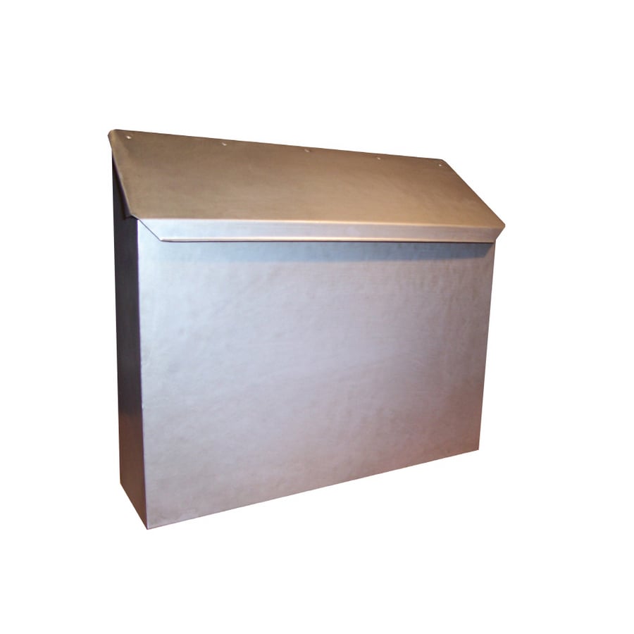 PostMaster 15.55-in x 13.31-in Metal Pewter Mailbox at Lowes.com