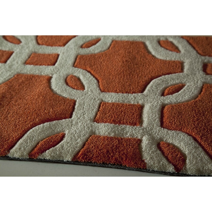 Rugs America Gramercy Tangerine Tango Rectangular Indoor Tufted Area ...