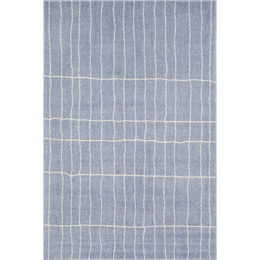 Rugs America Tangier 4 x 6 Navy Abstract Area Rug at Lowes.com
