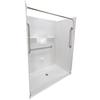 Laurel Mountain Ridgely II Barrier Free Shower White 5-Piece Alcove ...