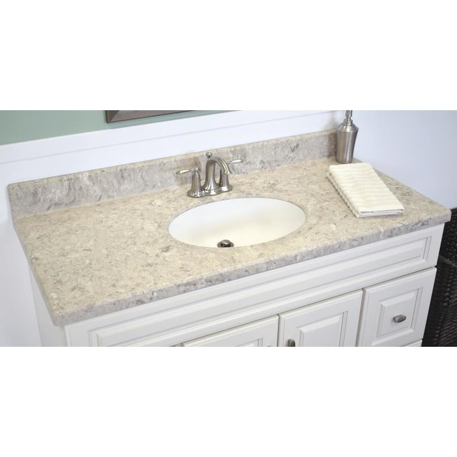 US Marble Designer River Bottom- Matte Cultured Marble Integral Single ...