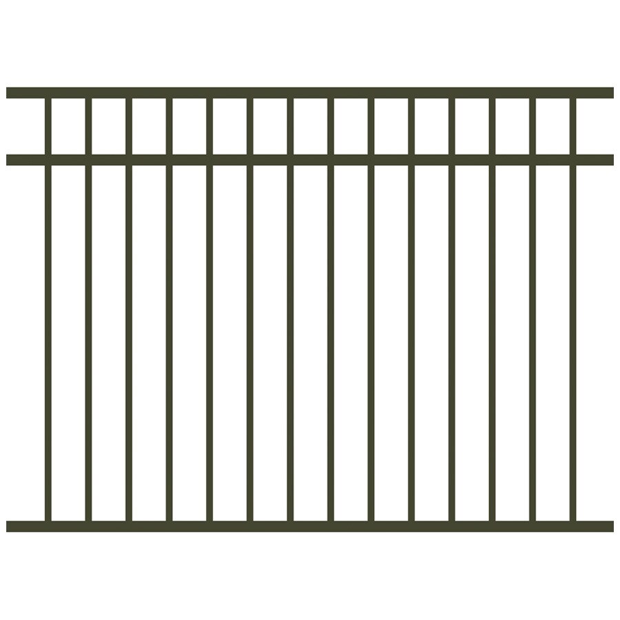 Rockland Ornamental Fencing 4.5-ft x 6-ft Bronze Aluminum Fence Panel ...